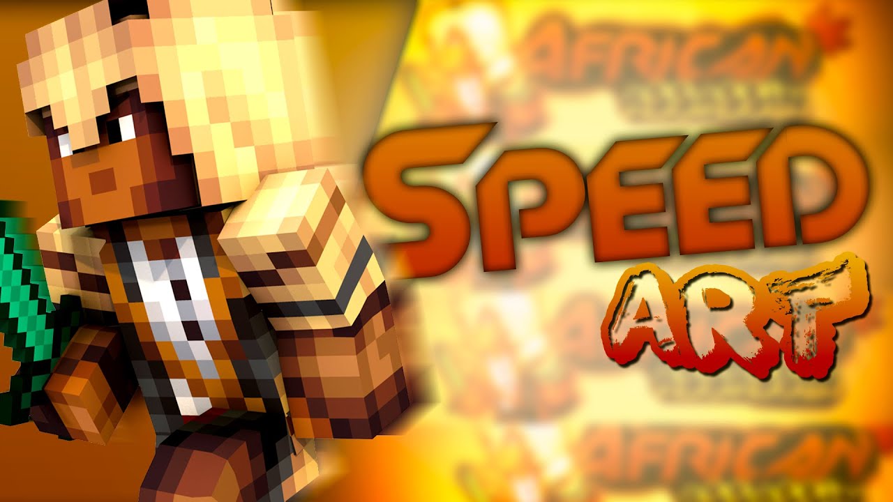 Minecraft Speed Art #10 Banner/Channel Art- "AfricanAssassin" - YouTube