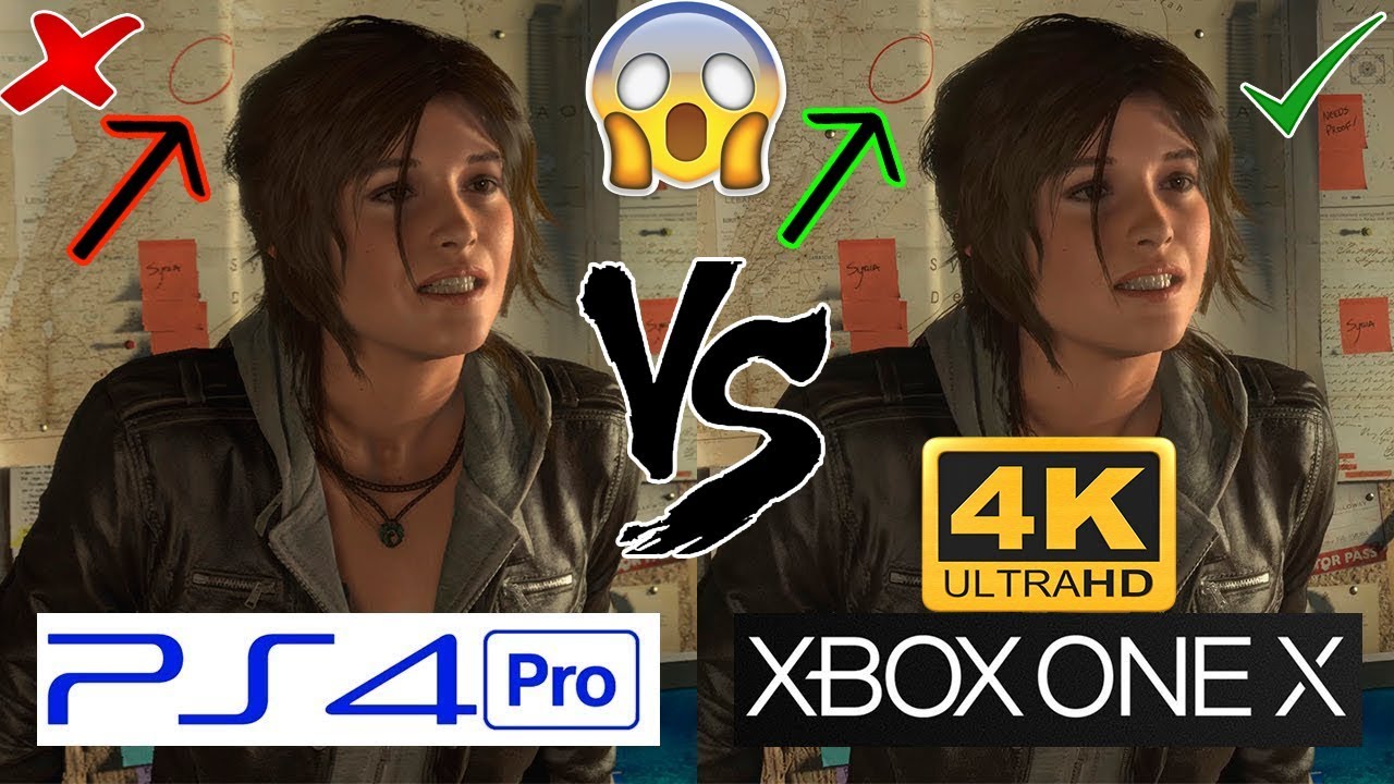 XBOX ONE X VS PS4 Pro (4K) - Rise of the Tomb Raider - YouTube