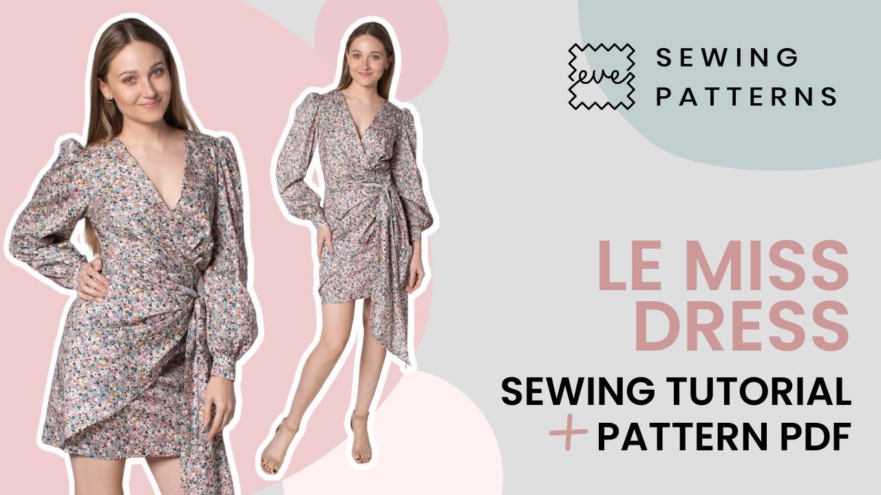 Le Miss elegant tie front dress FREE Sewing Tutorial + Pattern Download ...