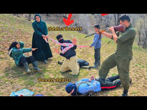 Violent bandit attack on a displaced family in Zagros; armed police rescue🤲🚔😱