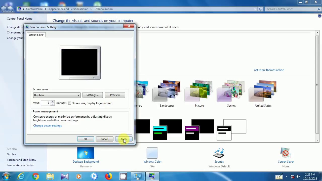 how to set bubble in pc or laptop - YouTube