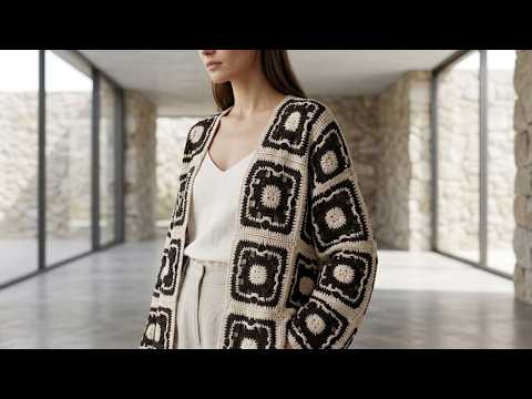 MAĞAZADA BİNLERCE LİRA! 💸 Evde Kendi LÜKS ZARA Tarzı Hırkanı Ör 🧶 (Secret Crochet Motif)