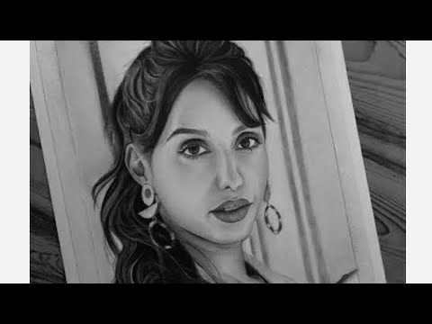 Nora fatehi sketch drawing 🤗💞 || How to draw easy Nora fatehi sketch ...