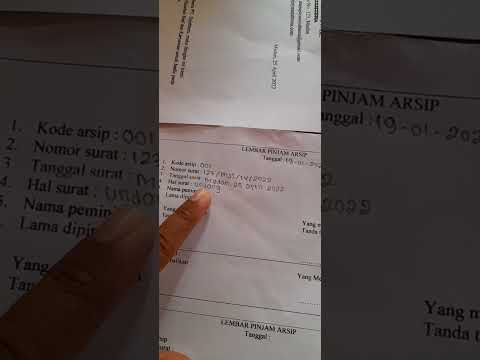 CARA MENGISI FORMULIR PEMINJAMAN ARSIP / OUT SLIP - YouTube