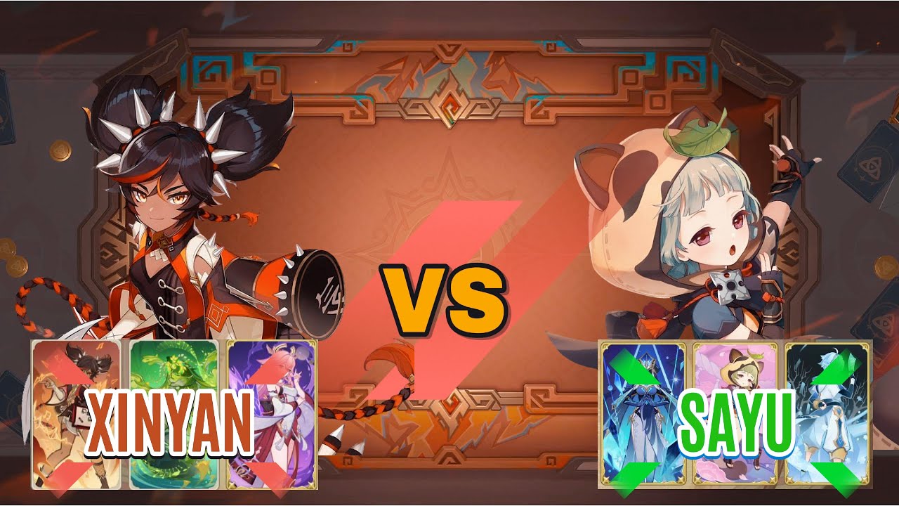 XINYAN VS SAYU | GENSHIN TCG #genshinimpact #geniusinvokationtcg #sayu ...