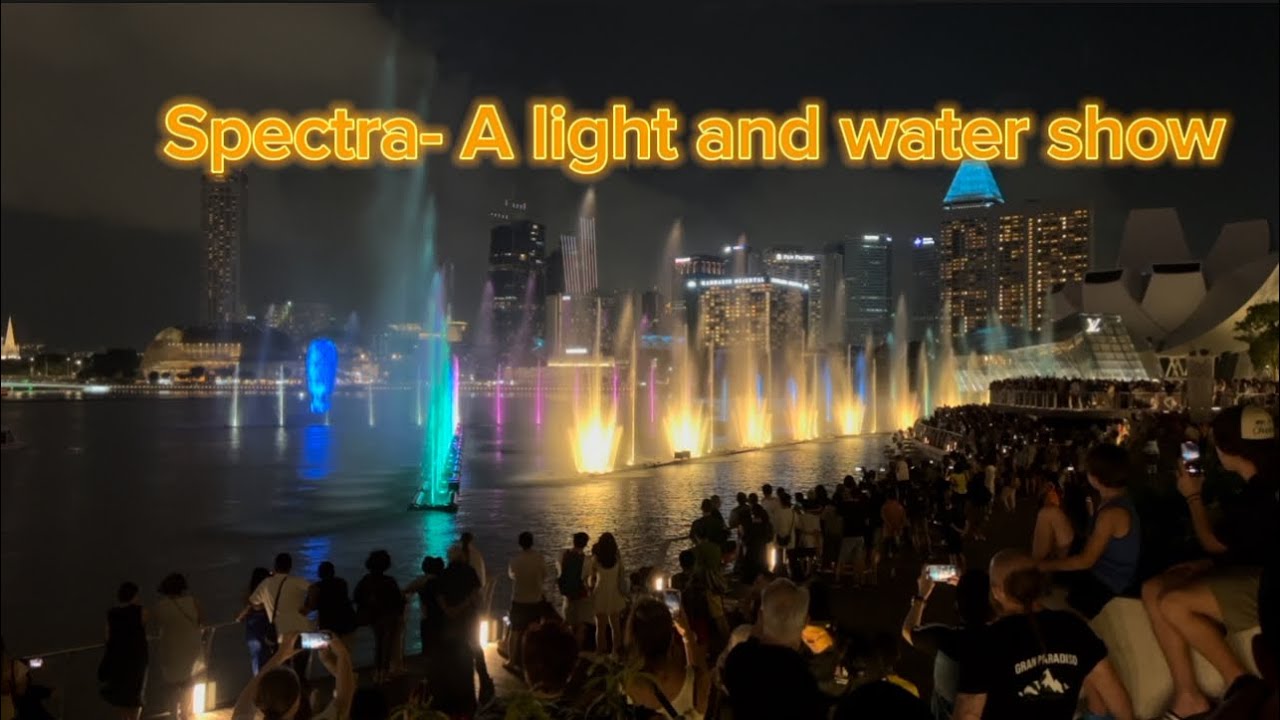 Free light and water show at MBS at night #spectra #mbs #sg #free - YouTube