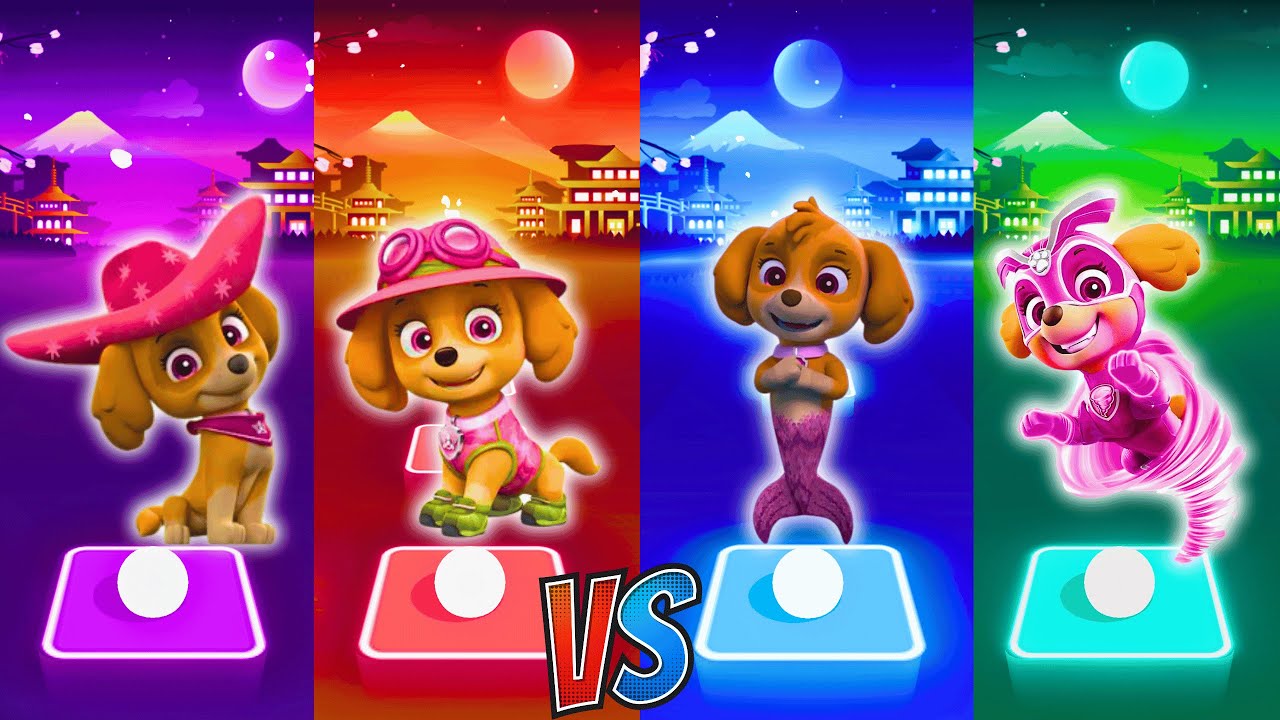 Paw Patrol Girl Power Skye Cowgirl Vs Skye Expeditor Vs Skye Mermaid
