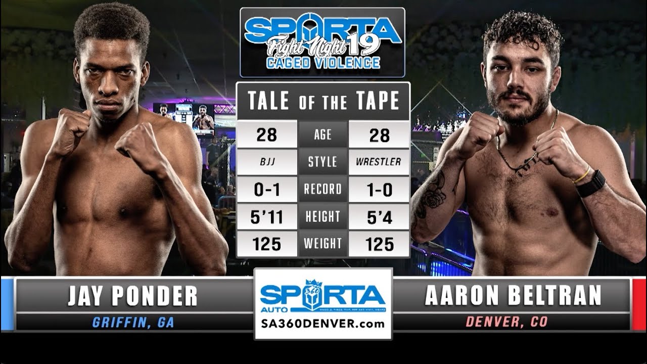 Fight Night 19: JAY PONDER VS AARON BELTRAN - YouTube