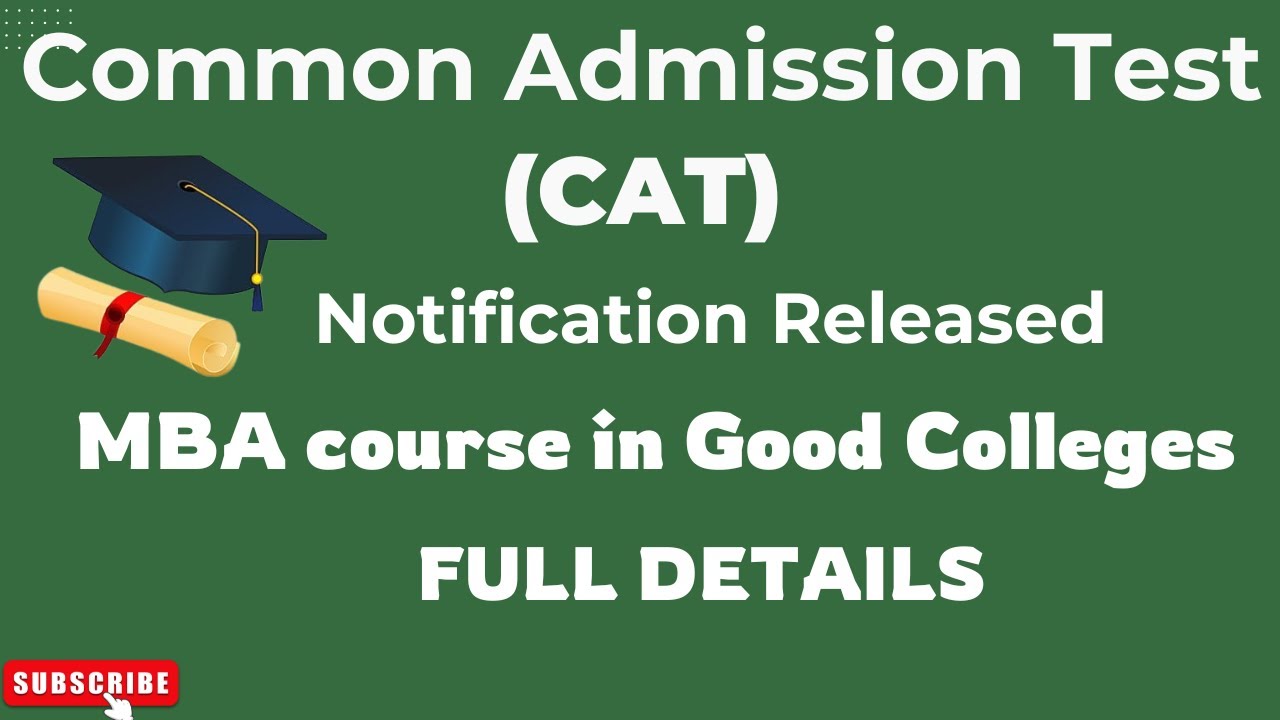 Common Admission Test (CAT) | Notification Released | Eligibility ...