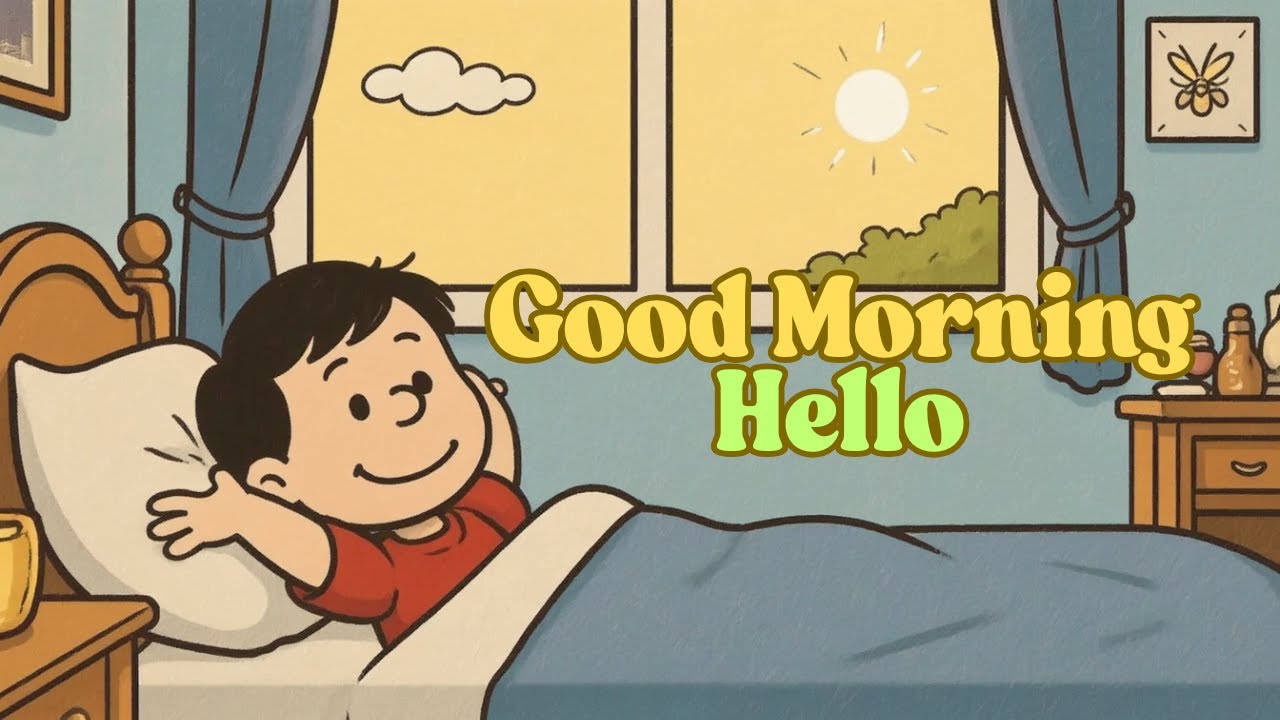 "Good Morning, Hello! | Fun Wake-Up Song for Kids ☀️🦋" - YouTube