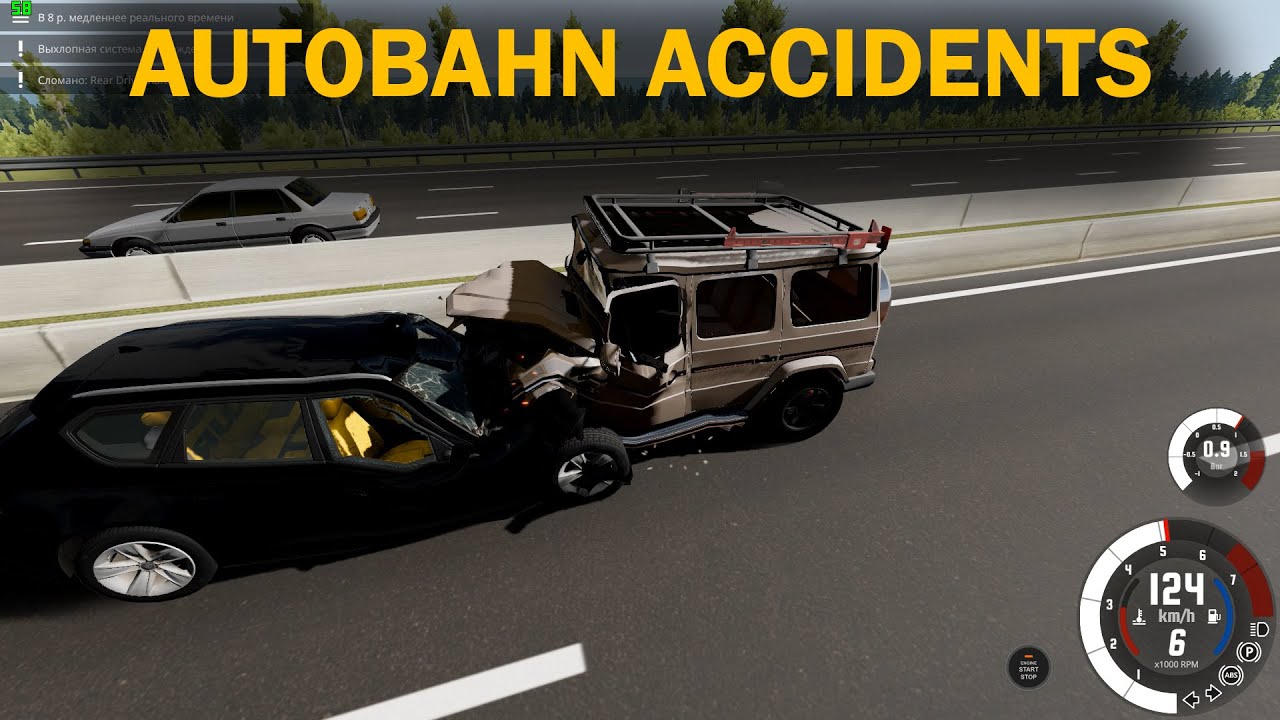 beamng drive, Autobahn Crashes !! Лобовые столкновения на автобаме ...