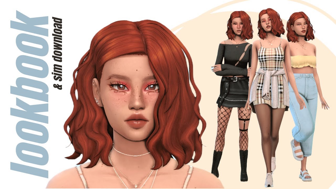 the sims 4 lookbook + cc links & sim download - YouTube
