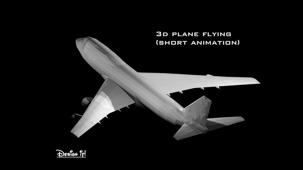 AUTOCAD ANIMATION-3D PLANE (SHORT ANIMATION) - YouTube
