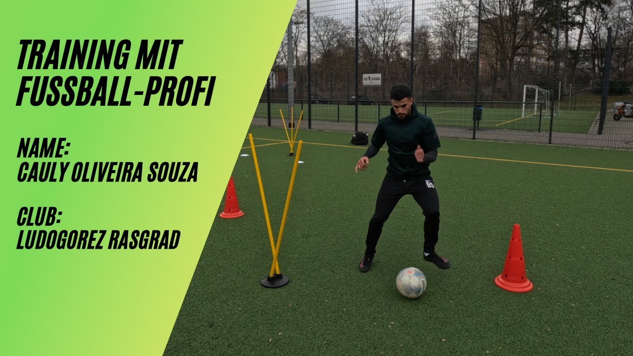 Training mit Fussballprofi Cauly Oliveira Souza Ludogorez Rasgrad ...