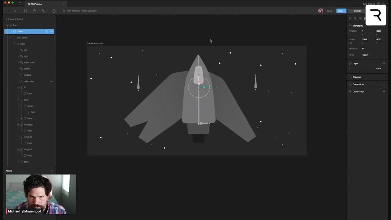 Design and Rig a top down spaceship (SHMUP style!) - YouTube