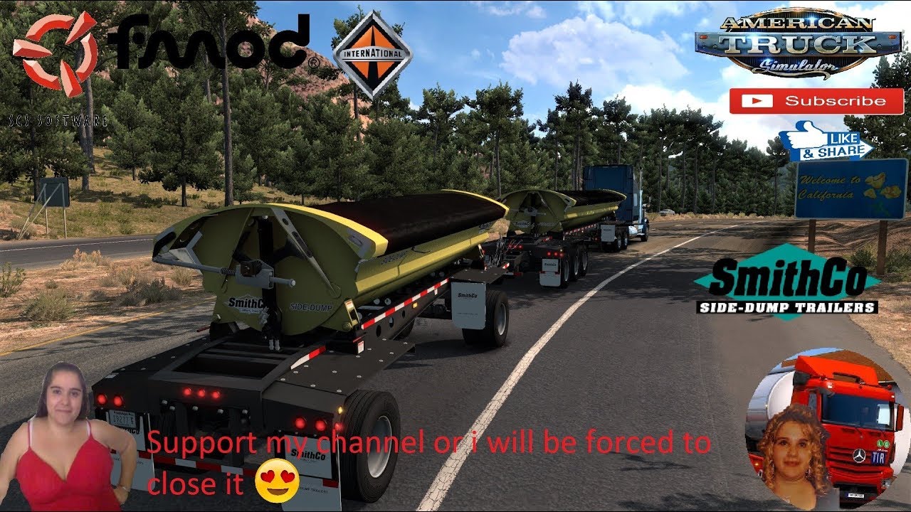 American Truck Simulator (1.37 Beta) SmithCo Side Dump Double Ownable ...