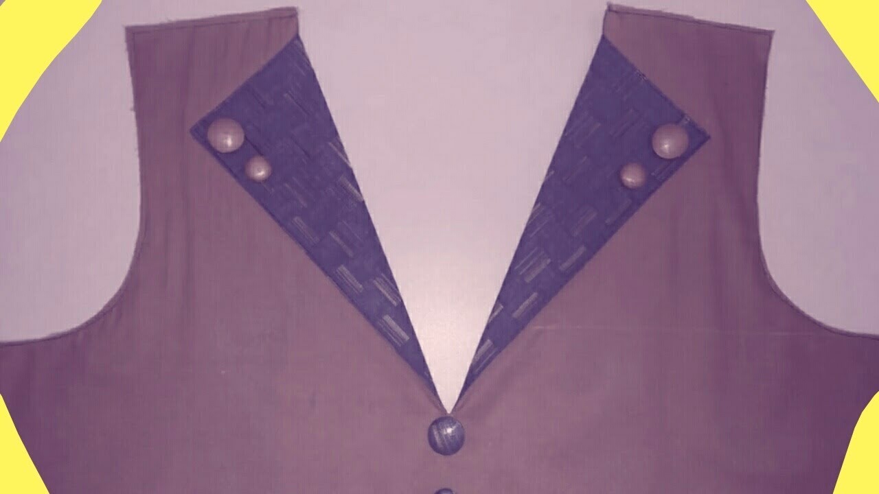 V shape neck collar design for kurti(suit, Kameez) - YouTube