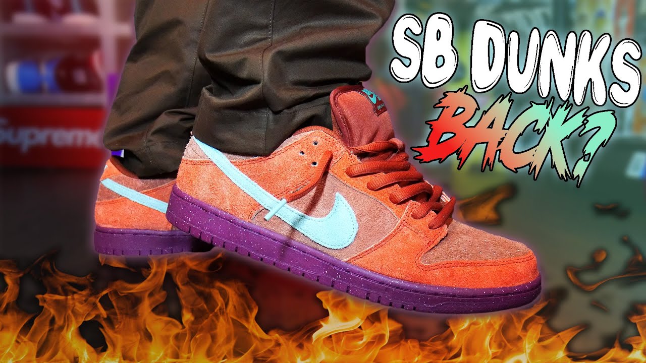 ARE NIKE DUNK SB'S BACK? NIKE DUNK LOW SB MYSTIC RED - YouTube