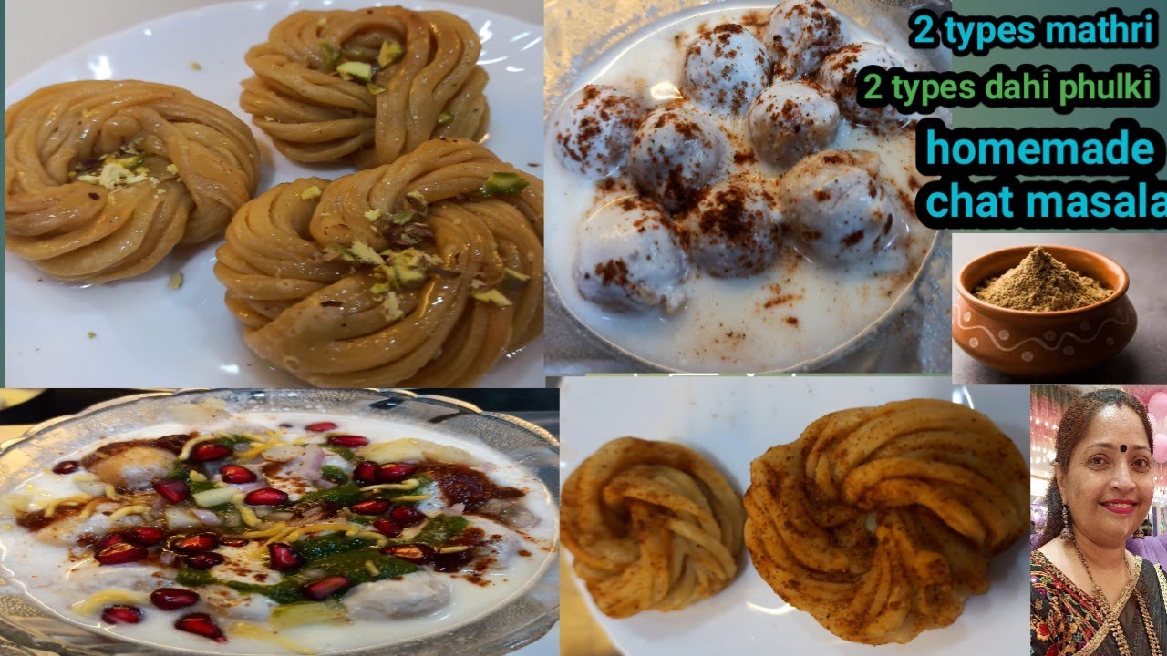 Designer mathri 2 types | dahi phulki | chaat masala| dry fruit namkeen ...
