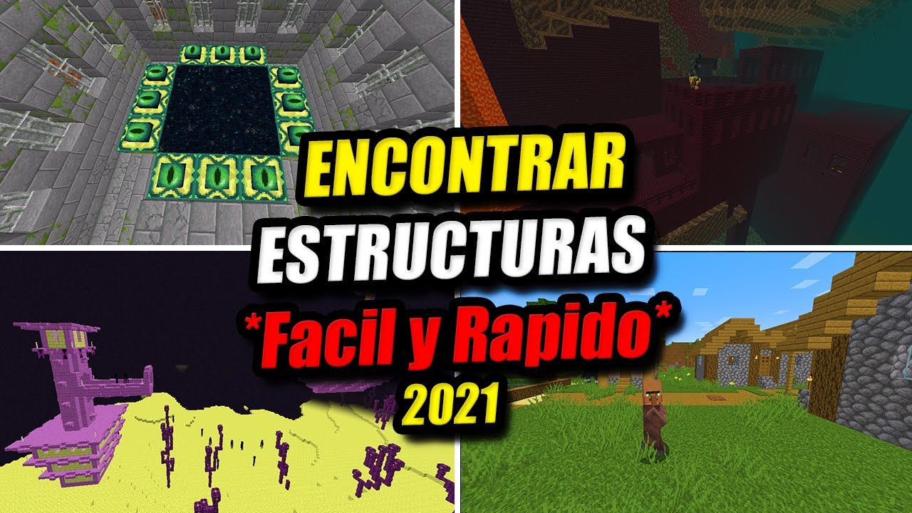 COMO ENCONTRAR todas LAS ESTRUCTURAS en MINECRAFT *Fácil y rápido ...