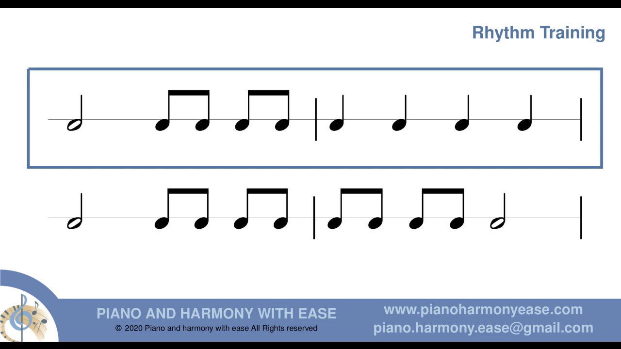 Rhythm training - play along 16m - 4/4 Level a.2.2-2 (only melody) CODE ...