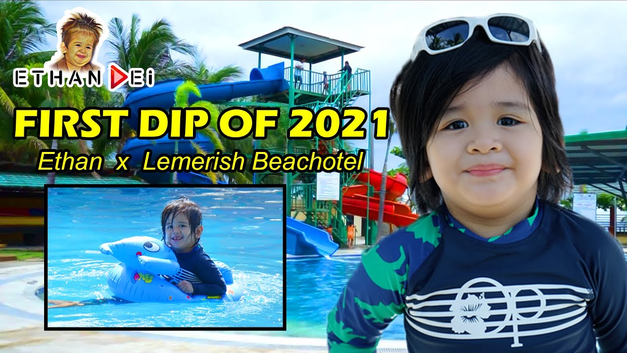 FIRST DIP OF 2021 | Lemerish Beachotel | 3yr old vlogger | Ethan Dei ...