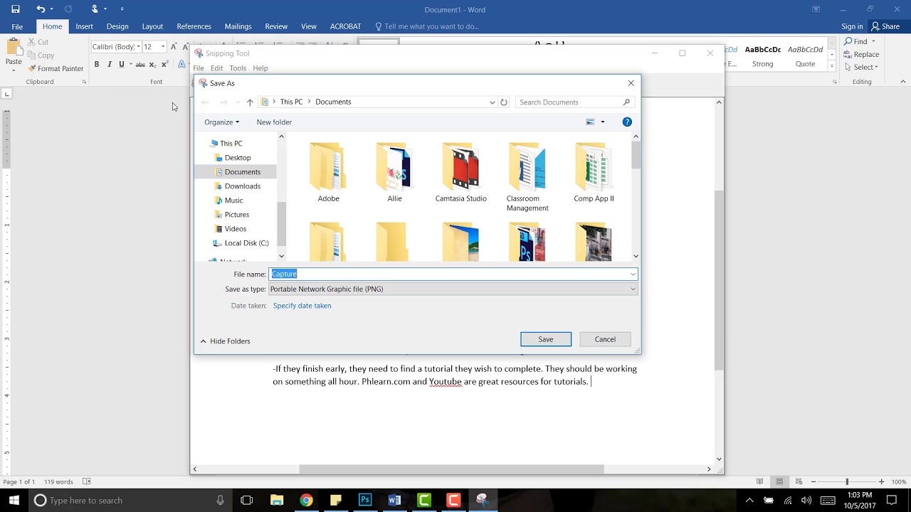 How to use the snipping tool - YouTube
