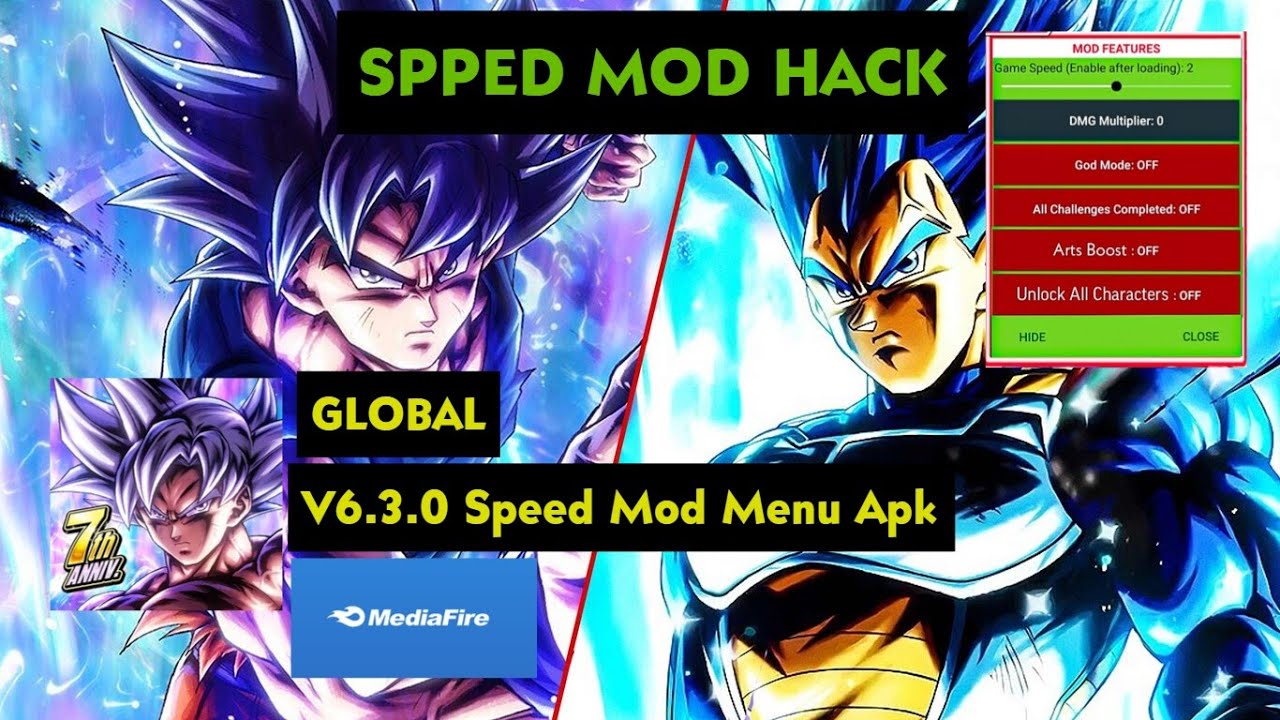 💎Dragon Ball Legends V6.3.0 Speed Mod Menu Apk / DB Legends Hack/ Chronocrystals/ Unlock 14 ...