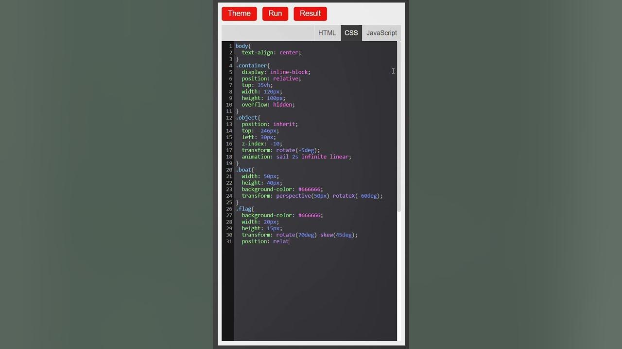 Animated Boat | HTML CSS - YouTube