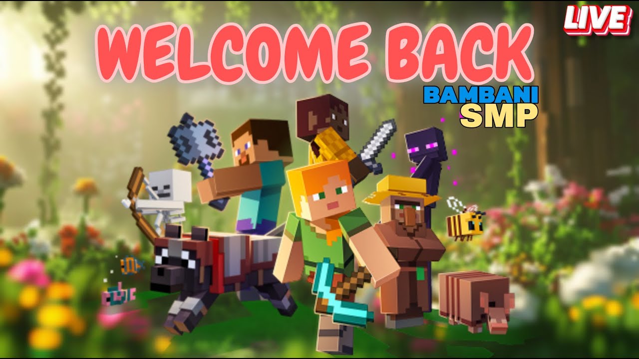 GOOD MORNING☀️ WELCOME BACK BAMBANI SMP PUBLIC SERVER LIVE STREAM🛑 ...