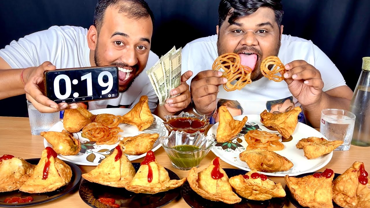 Eating🌶️Every Types of Samosa Eating Challenge | Malai Chaap,Pizza ...