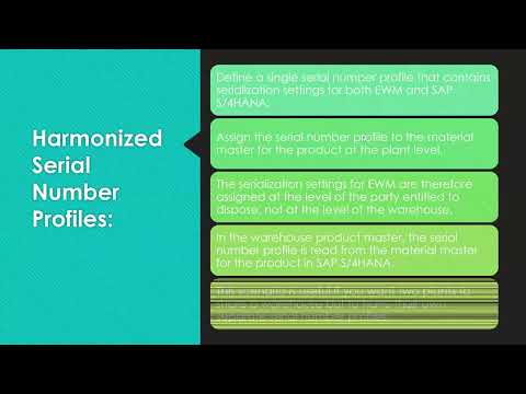 Basics of Serial Number Management in EWM - YouTube