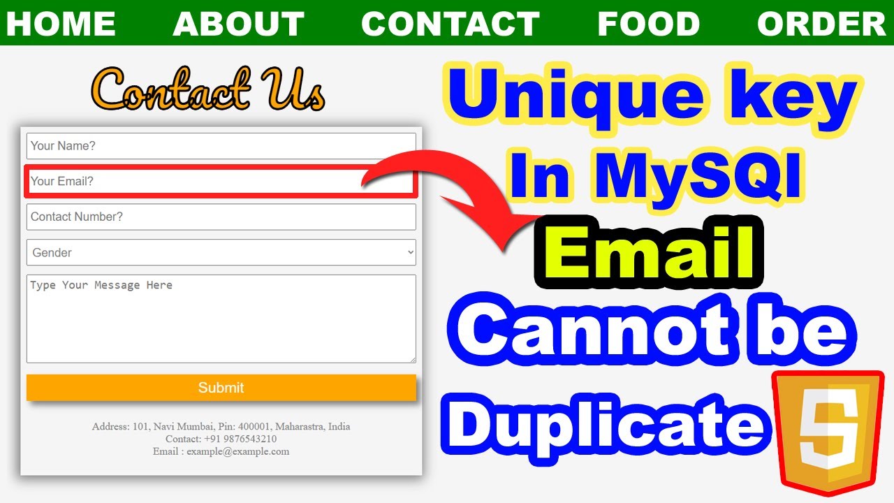 Unique key in PHP MySQL Xampp, How to eliminate duplicate entries from ...