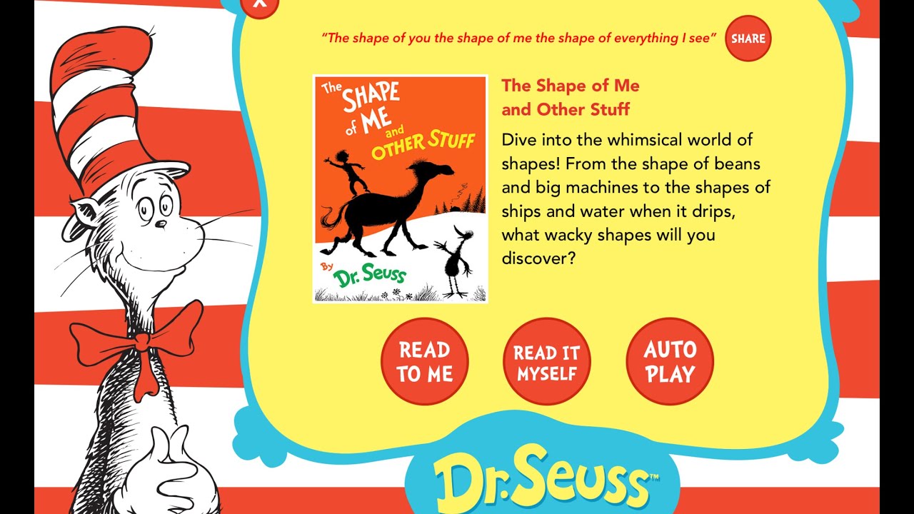 The Shape of Me and Other Stuff by Dr.Seuss #drseuss #shapes #ytkids ...