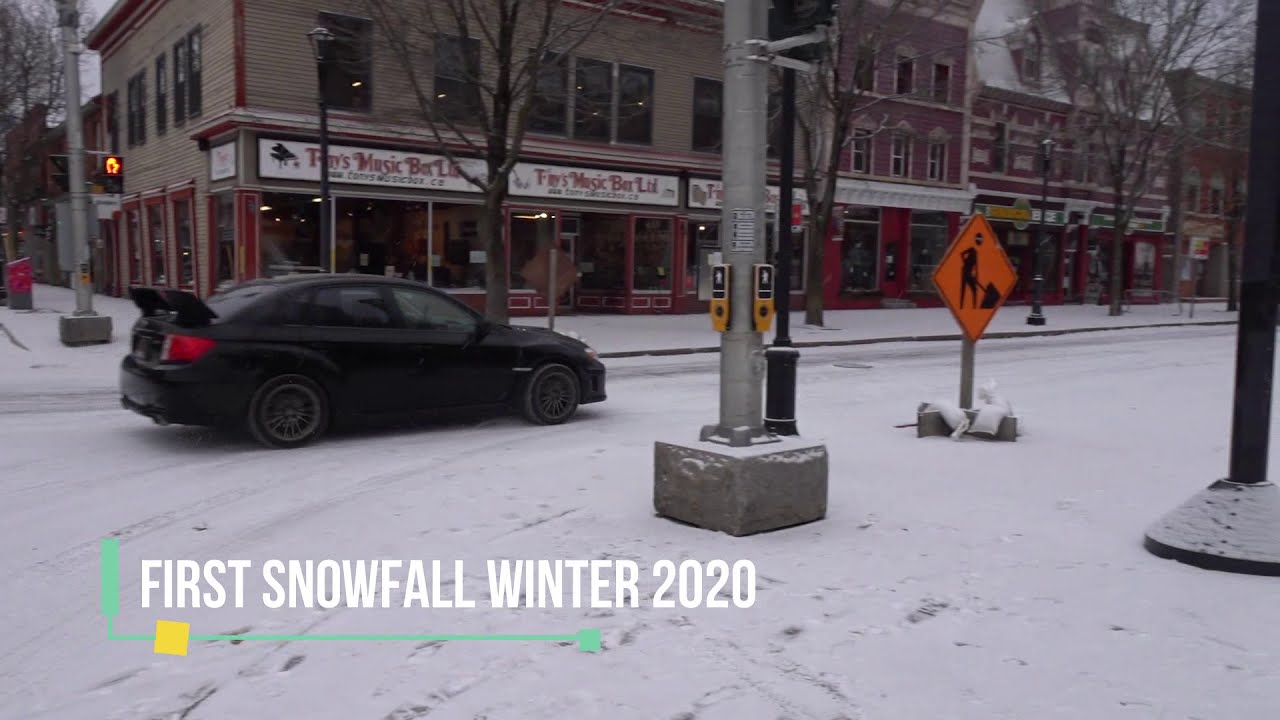 Fredericton's first snowfall in winter 2020-2021 - YouTube