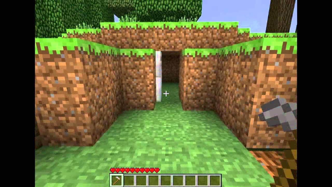 Minecraft Mechanism - Opening Door By Plowing Dirt - YouTube