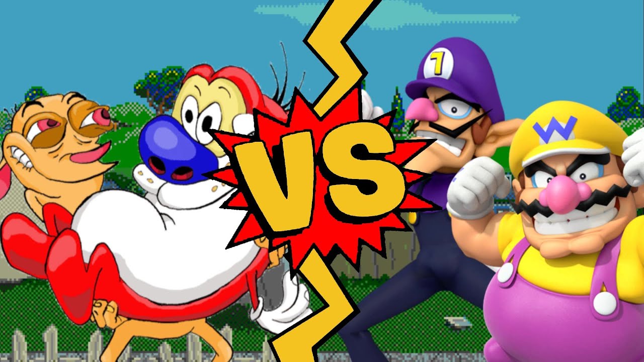 M U G E N Battles Ren Höek Stimpy Vs Wario Waluigi Ren And Stimpy