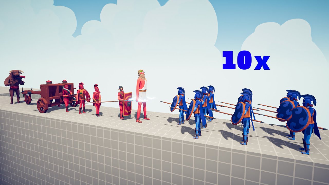 10x HOPLITE Vs ANCIENT Team - Totally Accurate Battle Simulator | TABS ...