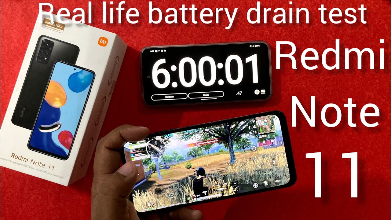 Redmi Note 11 Battery Drain Test//Bgmi Test (Pubg Test) Redmi Note 11 ...