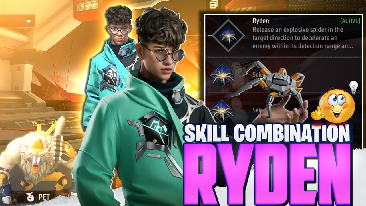 RYDEN (SKILL) COMBINATION || BEST CLASH SQUAD COMBINATION || BATTLE ...