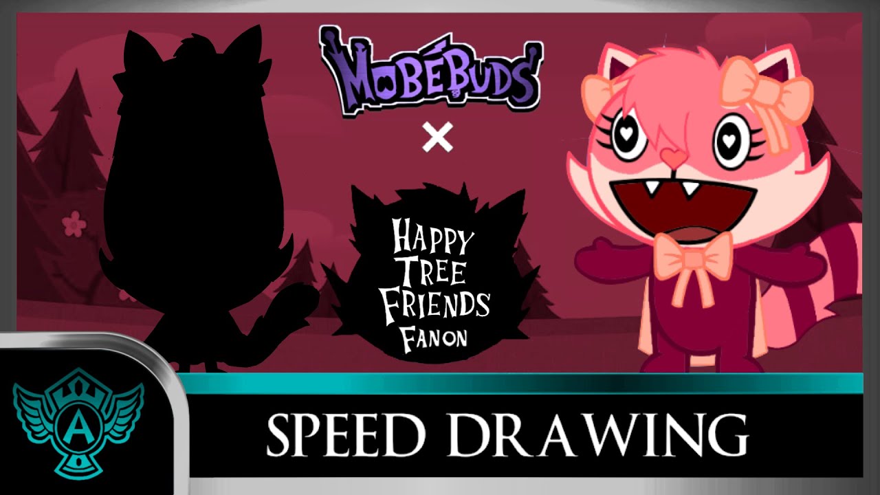 Speed Drawing: Happy Tree Friends Fanon - Yumi | Mobebuds Style - YouTube