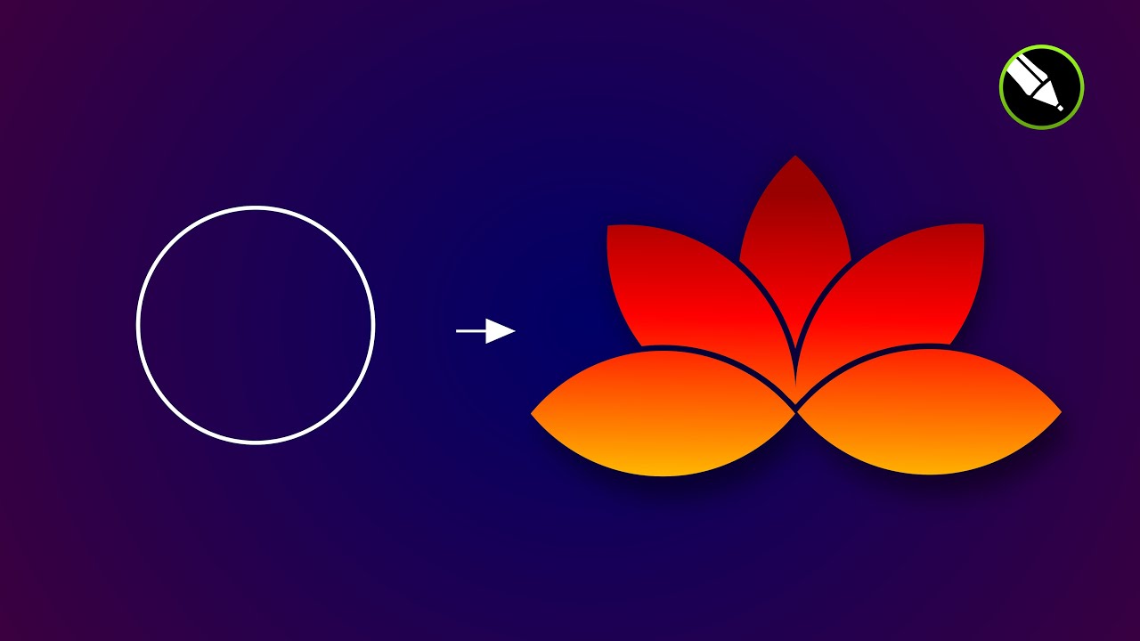 Lotus logo with Tips and Tricks in CorelDraw | Fk Online Education ...