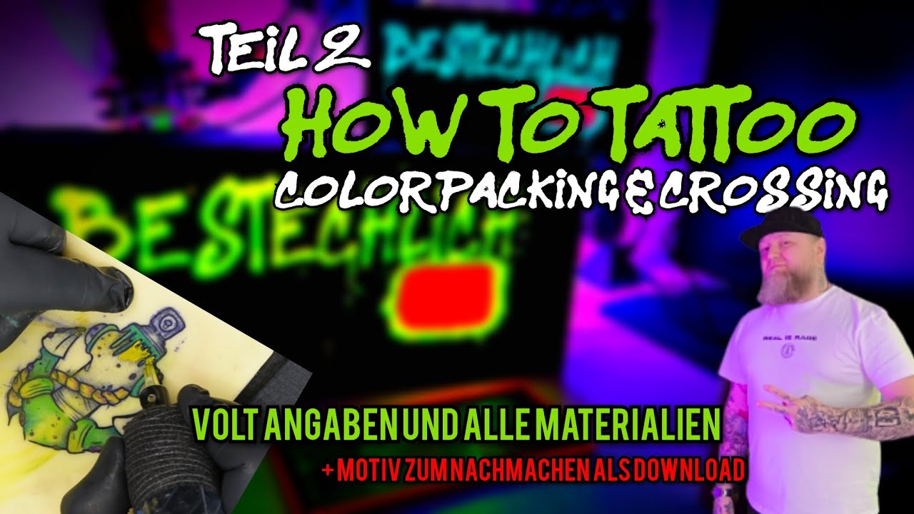 How to tattoo: Colorpacking und Farbverläufe Realtime&Timelapse zum ...