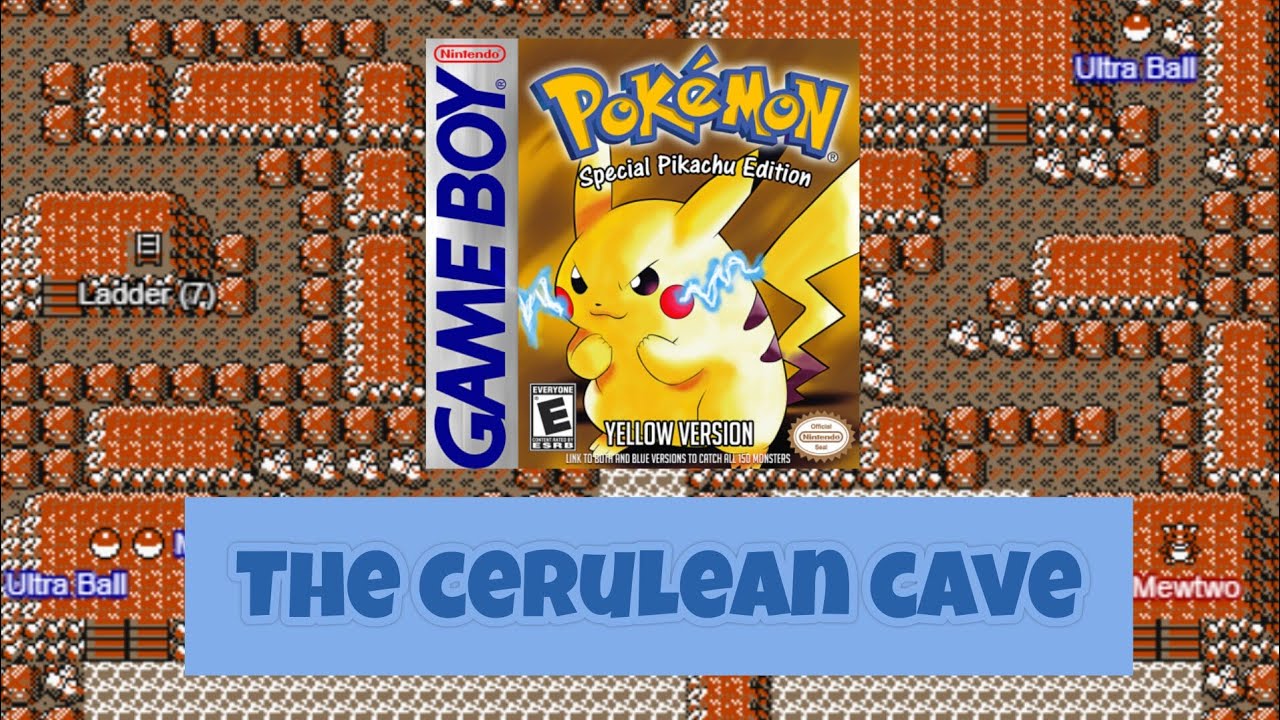 Pokemon Yellow Version (Game Boy, 1999) The Cerulean Cave - YouTube