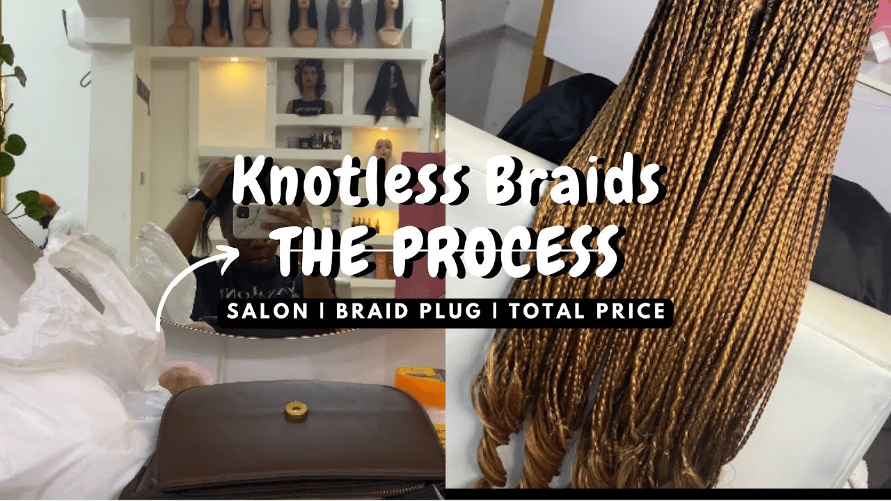 FIRST TIME MAKING KNOTLESS BRAIDS || TOTAL COST || CHRISTMAS HAIR IDEAS ...