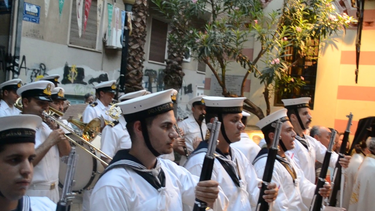 ΕΘΝΙΚΟΣ ΥΜΝΟΣ ΑΠΟ ΜΠΑΝΤΑ ΠΟΛΕΜΙΚΟΥ ΝΑΥΤΙΚΟΥ ΣΤΗΝ ΠΑΝΗΓΥΡΗ ΜΑΣ - YouTube