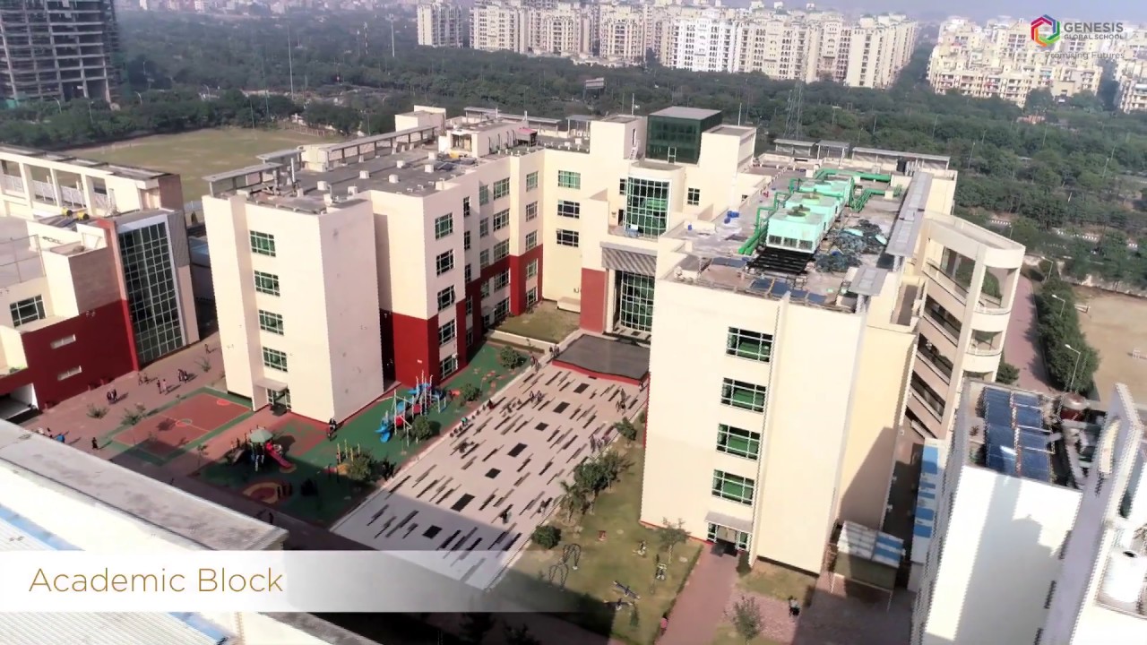 Genesis Global School, Noida - Aerial Tour 2020 - YouTube