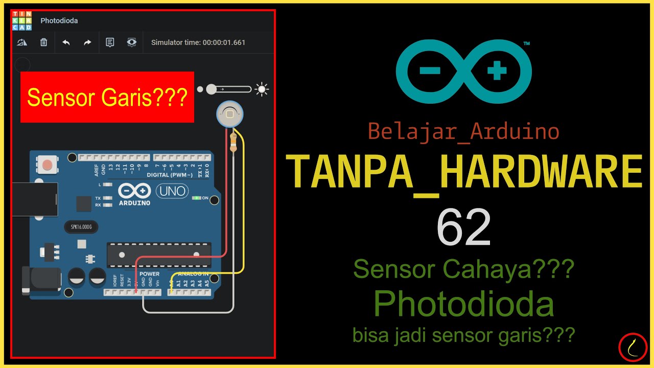 💠 Belajar Arduino Tanpa Hardware (62) Photodioda - Sensor Cahaya ...