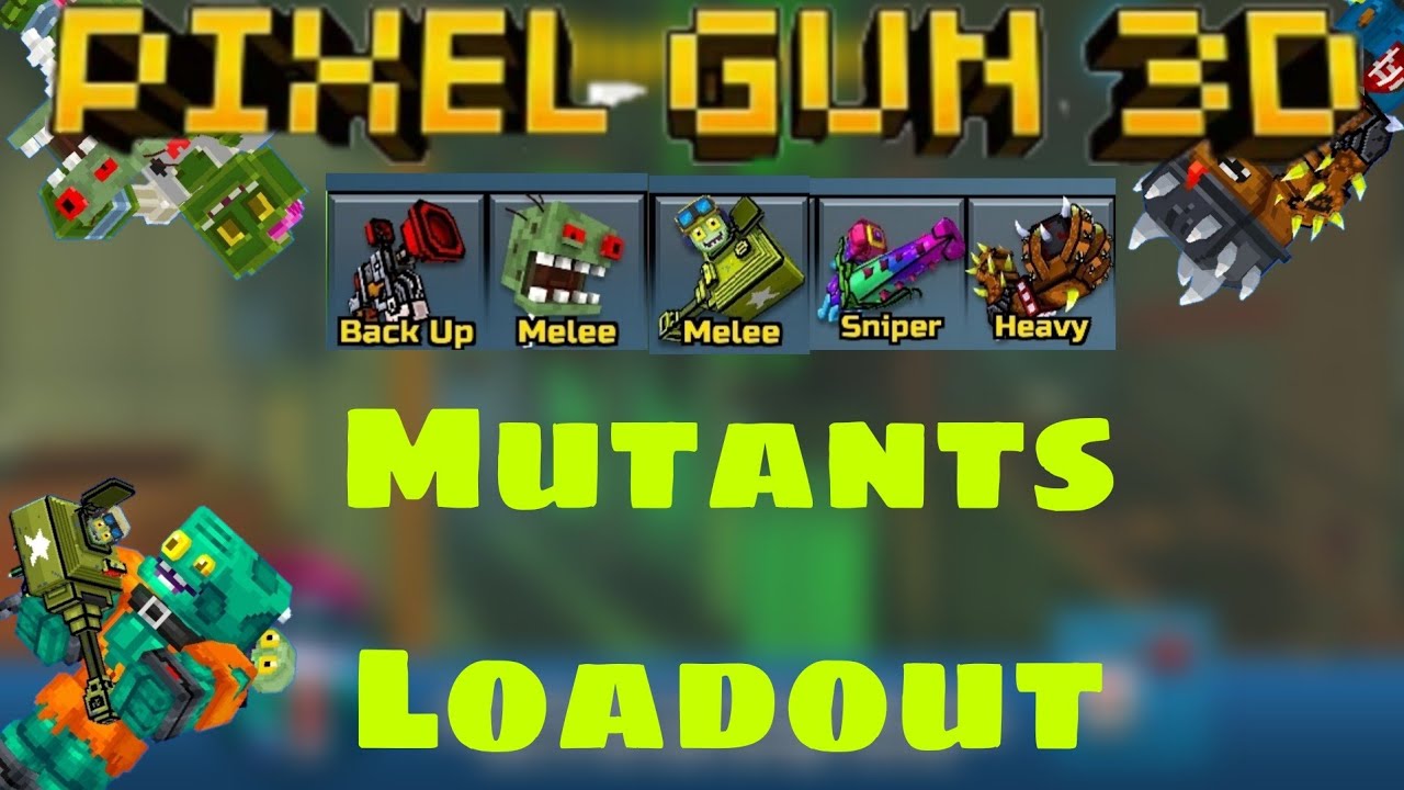 Pixel Gun 3D - Mutation Mode Mutants Loadout Gameplay - YouTube