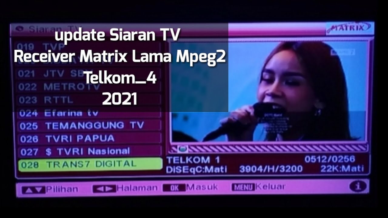 Daftar siaran TV Receiver Matrix Lama Mpeg2 satelit Telkom_4 108°E 2021 ...